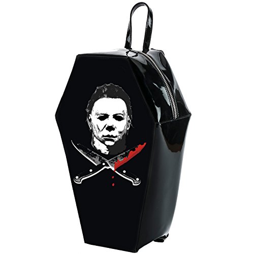 Halloween 2 Michael Myers Crossed Knives Coffin Backpack