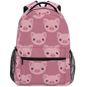 zzkko cartoon animal pig school backpacks book bag for boys girls travel hiking camping daypack work laptop backpack pink