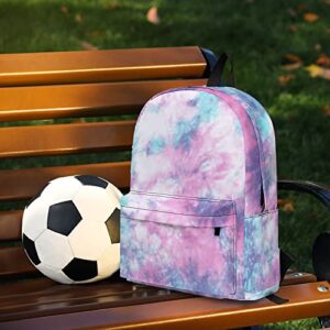 Boys Girl Lightweight Tie Dye Backpack, Big Capacity Bookbag, Fashionable Laptop Daypack for Travel Camping Sport