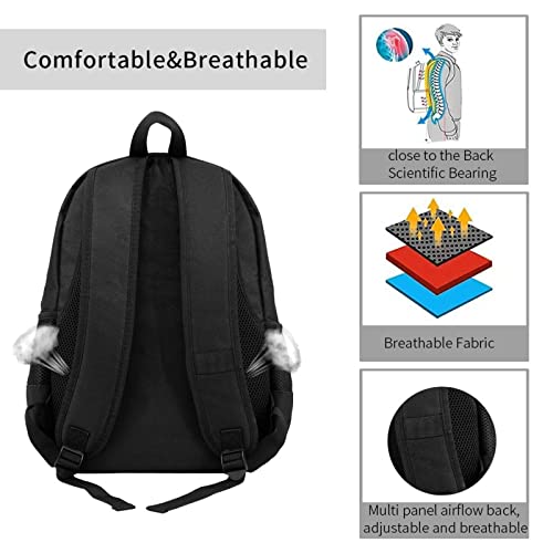 Hakla Canserbero Adult Backpack Waterproof Travel Backpack Laptop Bagpack Outdoor Adventure Bag, Black, One Size