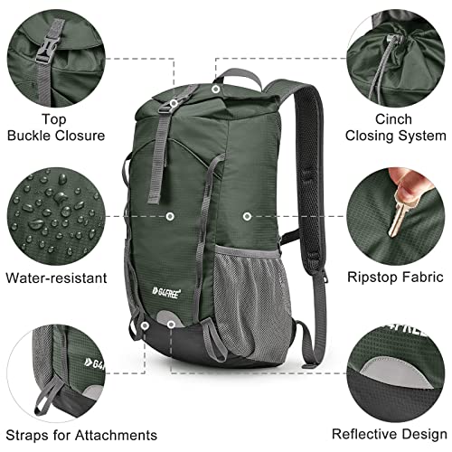 G4Free 15L Hiking Daypack Small Cinch Backpack Cycling Shoulder Backpack Outdoor for Men Women