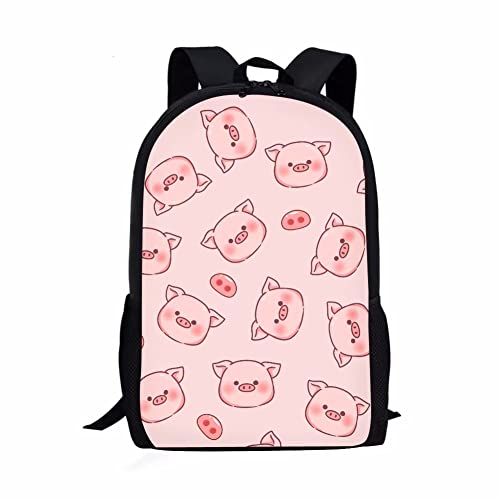 JoyLamoria Shoulder Bag Cute Pink Pig Backpack Non Slip Tote Purse Lunch Bag with Pocket