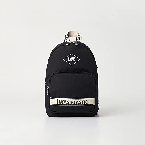 Eco Friendly Mini Backpack In Black, Made With Durable Recyled Polyester Fabric Ideal Back Pack For Laptop Or As A School Backpack IWP I WAS PLASTIC