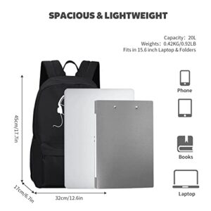 SAMIT Anime Luminous Backpack with USB Charging Port & Anti Theft Lock &Pencil Case Daypack Laptop Backpack