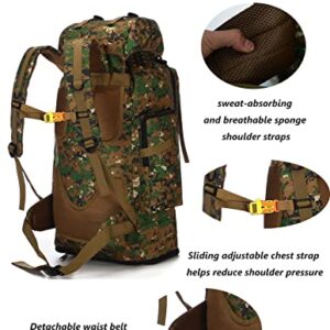 100L Hiking Camping Backpack Tactical Backpack for Men Large Survival Hunting Waterproof Backpack Molle Rucksack Military Camping Backpacking Daypack