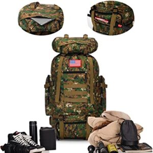 100L Hiking Camping Backpack Tactical Backpack for Men Large Survival Hunting Waterproof Backpack Molle Rucksack Military Camping Backpacking Daypack