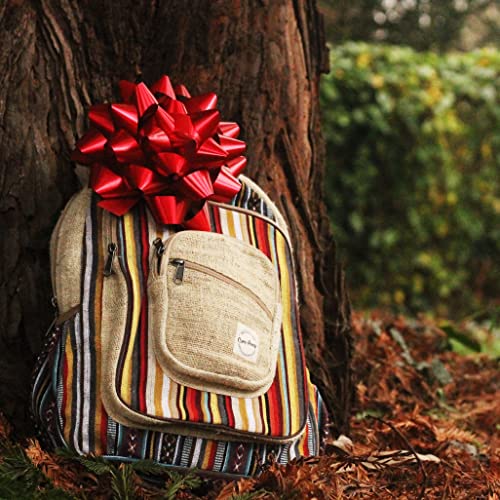 Core Hemp Boho Backpack - Handmade School Backpack - Lightweight Travel Bag