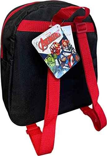 Ruz Avengers Toddle Boy 12 Inch Mini Backpack (Black-Red)