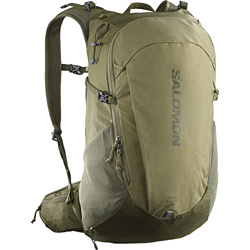 Salomon Trailblazer 30 Unisex Backpack 30L Hiking Trail Running, Olive Green (Martini Olive)