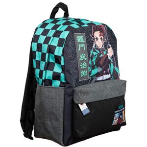 Demon Slayer Tanjiro Checkered Backpack