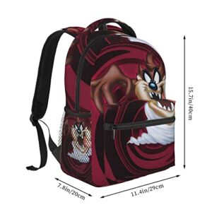 lwufnok Tasmanian Devil Taz Backpack Versatile High capacity Casual Backpack 16" for girls men boys