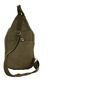 Canvas Sling Shoulder Backpack (Khaki)