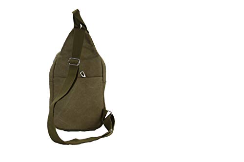 Canvas Sling Shoulder Backpack (Khaki)