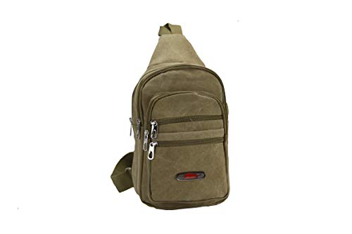 Canvas Sling Shoulder Backpack (Khaki)