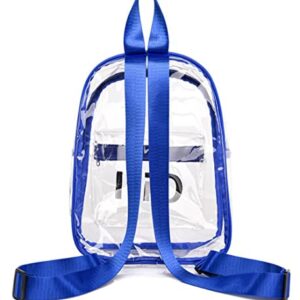 Girls Backpack Clear Satchel Heavy Duty School Bags Bookbags (Blue), Medium