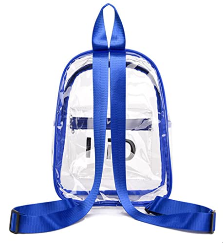 Girls Backpack Clear Satchel Heavy Duty School Bags Bookbags (Blue), Medium