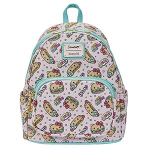 loungefly x sanrio hello kitty burger aop mini backpack