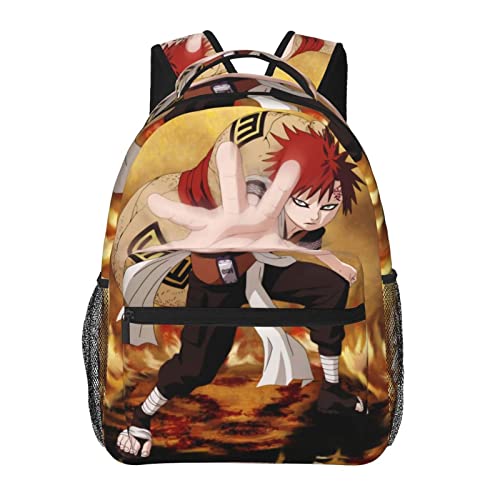 Gaara Backpack anime Casual Versatile Multi Pocket Backpack 16"