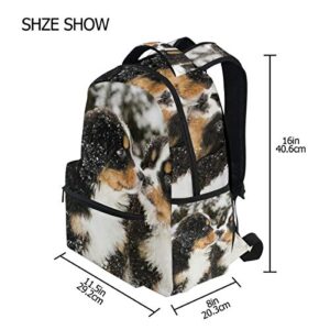 School College Backpack Rucksack Travel Bookbag Outdoor Bernese Mountain Dog