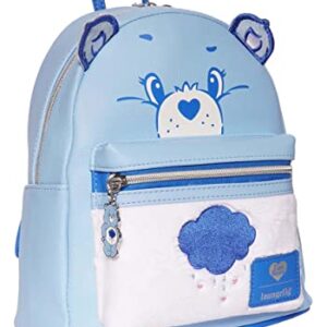 Care Bears Grumpy Bear Flocked Mini-Backpack - Entertainment Earth Exclusive