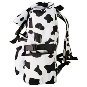 Larswon Cow Print Backpack Kawaii Backpack Cute Bag Slim Backpack Travel Rucksack School Backpack Large 13" 14" Laptop Backpack