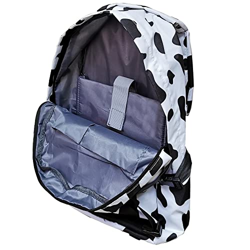 Larswon Cow Print Backpack Kawaii Backpack Cute Bag Slim Backpack Travel Rucksack School Backpack Large 13" 14" Laptop Backpack