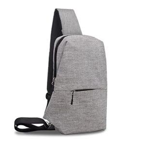 sling bag for men women shoulder backpack chest bags crossbody daypack for travel hiking camping outdoor trip (gray)