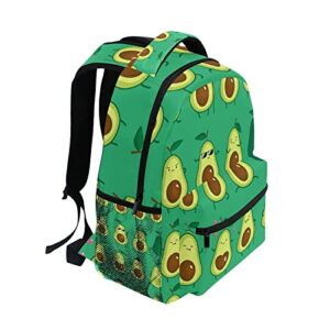 SUABO Funny Avocado Laptop Backpack for School Students Tablet Travel School Bag for Teens Boys Girls