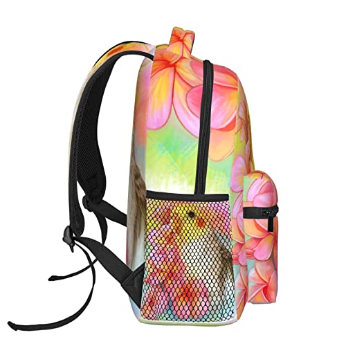 DMORJ Cute Cockatiel Lightweight Casual Student Backpack -- Light And Portable, Suitable For School, Work, Weekend Vacation, Travel, 7.8x11.4x15.7 Inch