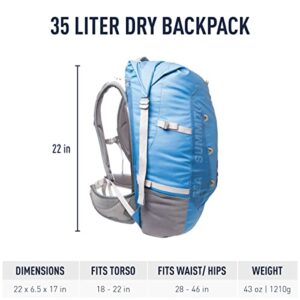 Sea to Summit Flow Drypack 35-Liter Daypack for Skiing and Hiking, Royal Blue