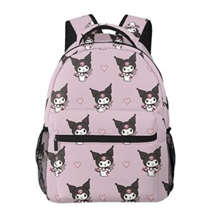 Zqiyhre Kuro Backpack Print Cartoon Small Laptop Backpack School Backpack for Teens