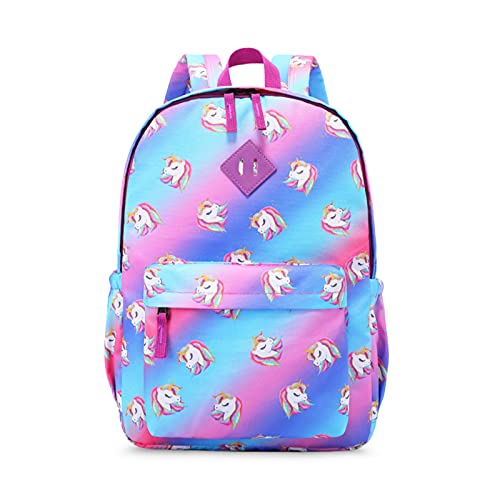 KK CRAFTS Kids Basic Travel Backpack For School Boys Girls Whole Size Water Resistant Bookbag(Unicorn)