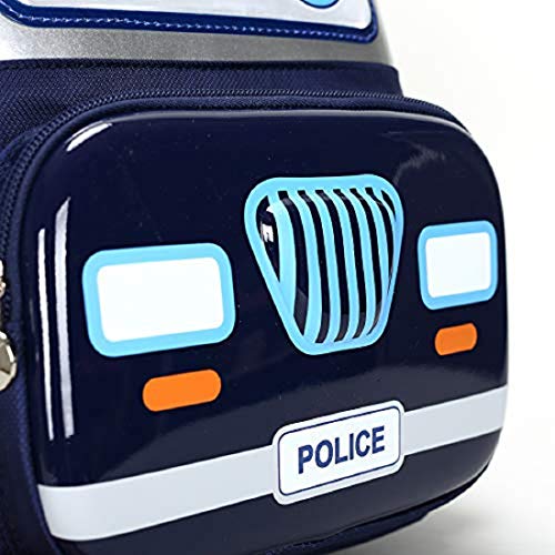 Kids Toddler Police Car Backpack, Small School Bag Preschool Kindergarten Bookbags for Boys Girls