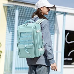 Travel Backpack for Women Girls 15.6 Inch Laptop Backpacks with USB Port Carry on Backpack Flight Approved Large School Bag College Bookbags Outdoor Sports Hiking Rucksack Casual Daypack (Green)