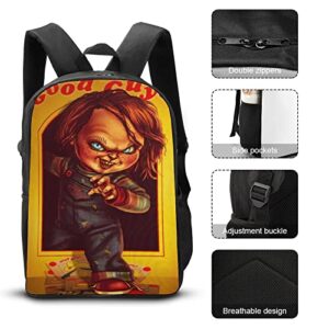 Lybaihosi Childs Play Chucky Fashion Laptop Backpack Comfort Backpack Casual Sports 3D Print Lightweight Rucksack Daypack - 17 Inch