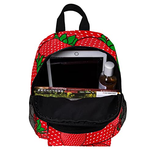 Small Travel Bag Book Bag Casual Daypack Backpacks fruit pattern strawberry