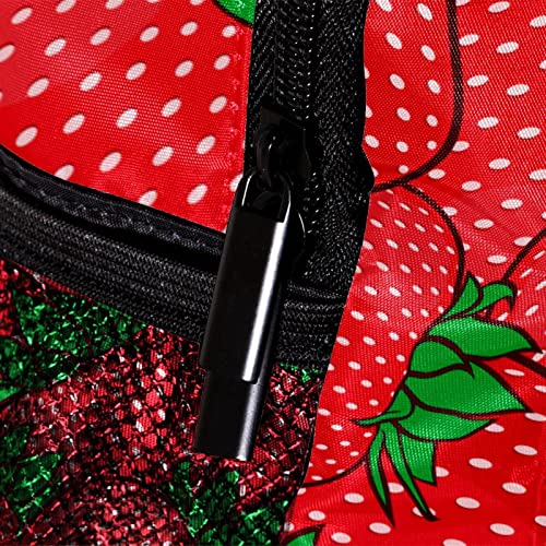 Small Travel Bag Book Bag Casual Daypack Backpacks fruit pattern strawberry