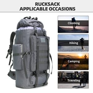 KXBUNQD Waterproof Camping Hiking Backpack 70L/100L Molle Rucksack Large Daypack for Travelling