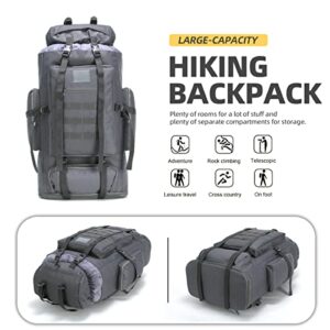 KXBUNQD Waterproof Camping Hiking Backpack 70L/100L Molle Rucksack Large Daypack for Travelling