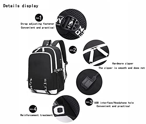 Joyee Anime Basketball Cosplay Backpack with USB Charging port for Teen. (6)