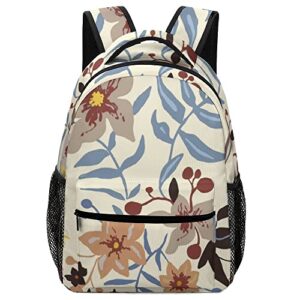 casual lightweight backpack with graphic tropical floral large capacity laptop backpack for school and travel 16.5″ x 12.2″ x 5.9″