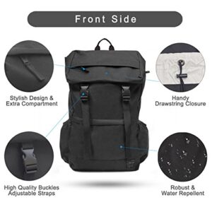 Rucksack Backpack for Travel College Hiking Camping Large Outdoor men women lightweight Daypack Black