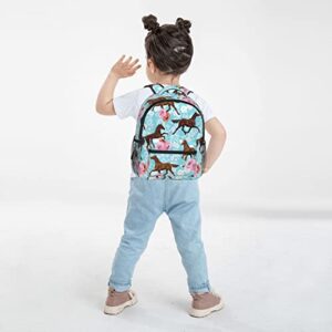 KiuLoam Vintage Horse And Flowers Kids Backpacks For Toddler Boys And Girls Preschool Backpack With Chest Strap 12 Inch