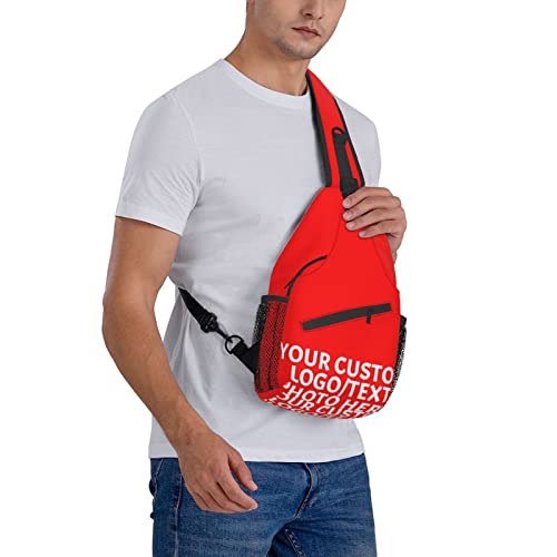 Custom Sling Bag Crossbody Bags Chest Bag For Men Women Design Your Own Personalized Shoulder Backpack Travel Bag Hiking Daypacks With Text Image Chest Sling Backpack Daypack Chest Package