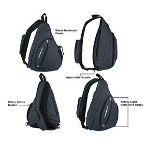 NeatPack Versatile Canvas Sling Bags, Travel Backpack, Wear Over Shoulder or Crossbody Bags - Black