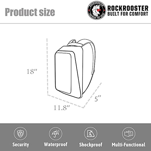 ROCKROOSTER CUBE Square Backpack Macbook Computer Bag School Shaping Bag - C1