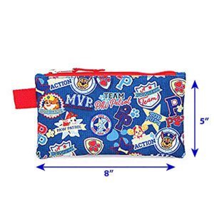 RALME Paw Patrol Backpack 5 Pc. Set for Boys & Girls, 16 in. Skye & Friends Backpack w/Paw Patrol Lunch Bag & Pencil Case