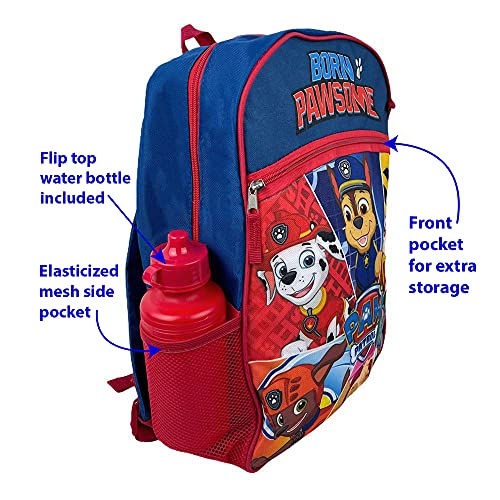 RALME Paw Patrol Backpack 5 Pc. Set for Boys & Girls, 16 in. Skye & Friends Backpack w/Paw Patrol Lunch Bag & Pencil Case