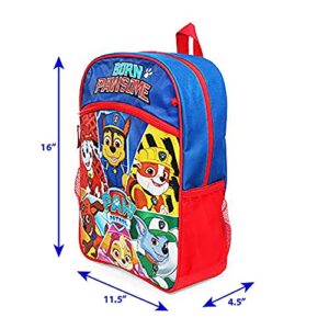 RALME Paw Patrol Backpack 5 Pc. Set for Boys & Girls, 16 in. Skye & Friends Backpack w/Paw Patrol Lunch Bag & Pencil Case