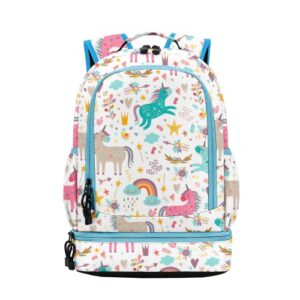 basicpower kids backpack for teen girls boys, lightweight water resistant pattern backpacks for preschool kindergarten